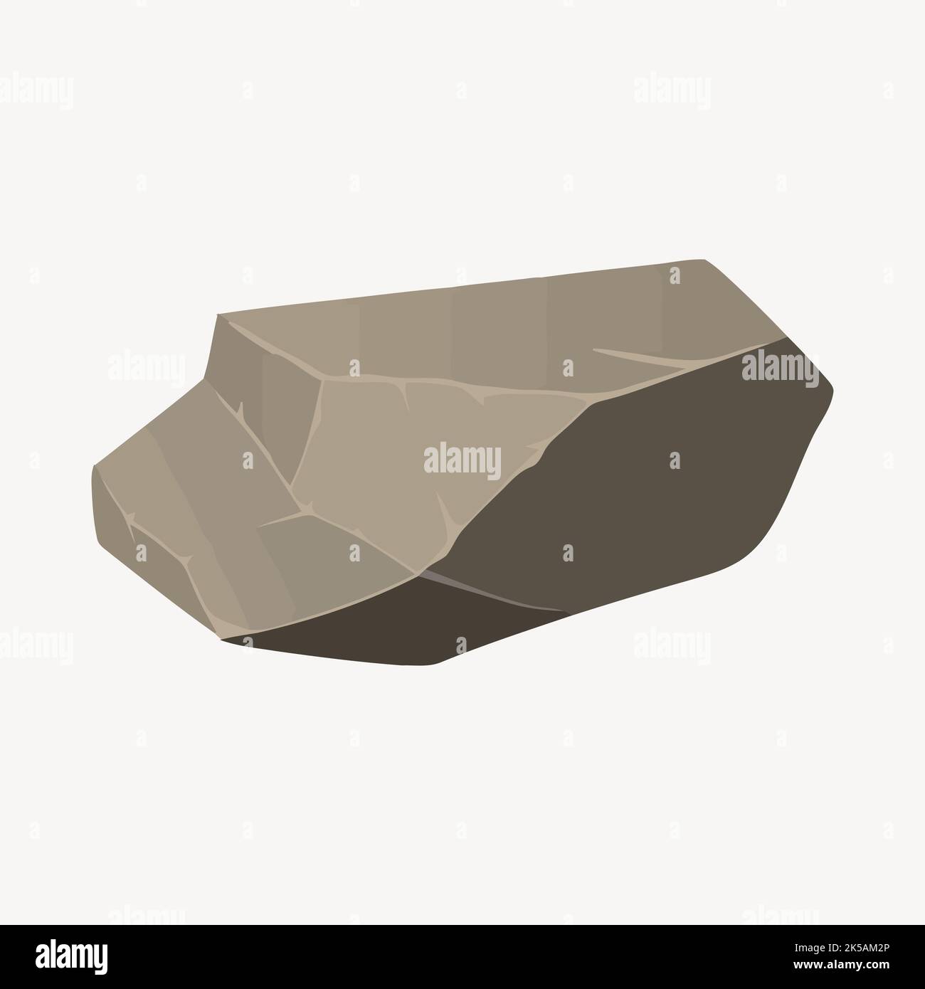 Stone collage element, rock illustration vector Stock Vector Image ...