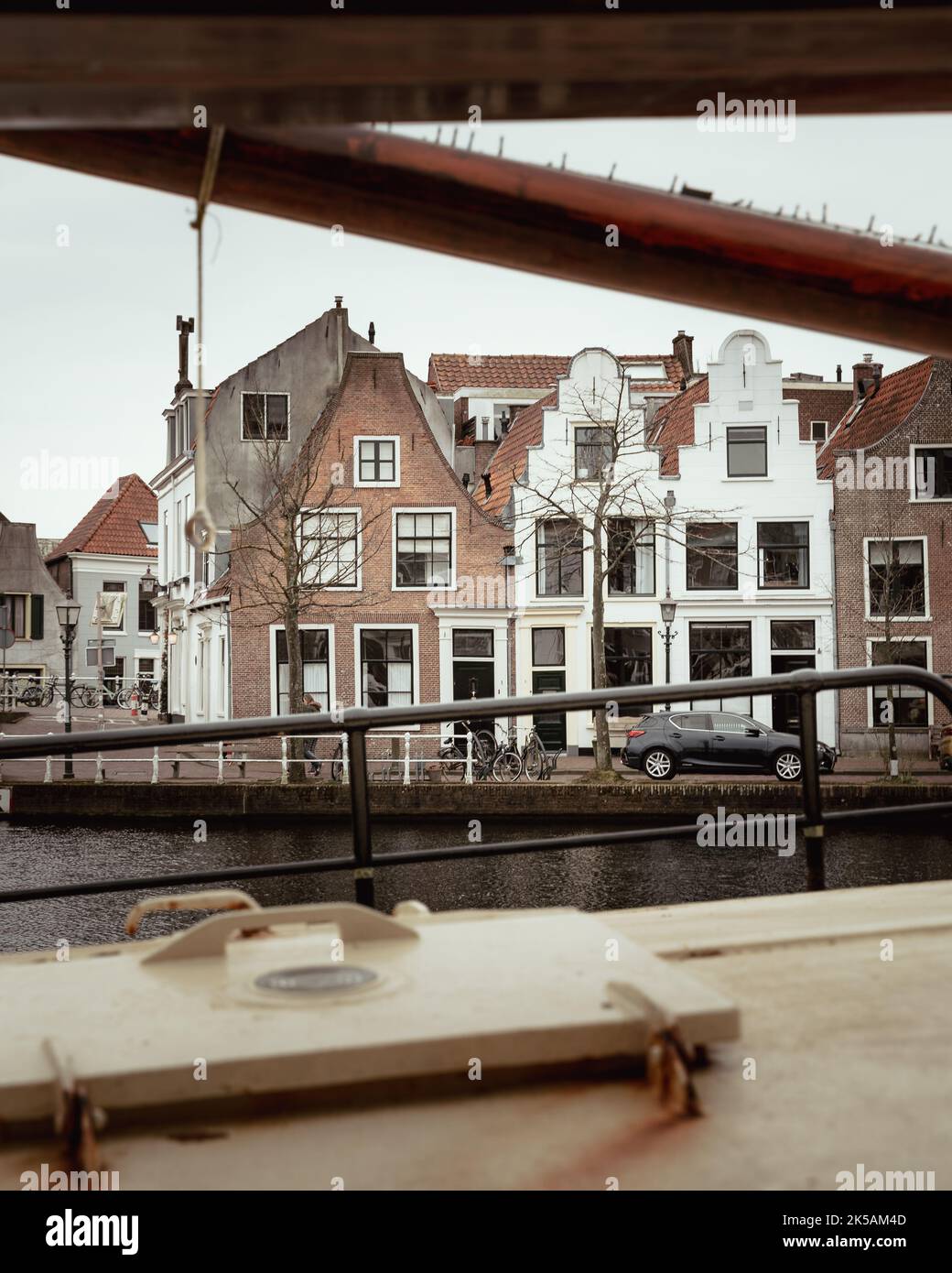 view of Haarlem waters and houses in The Netherlands Holland Stock ...