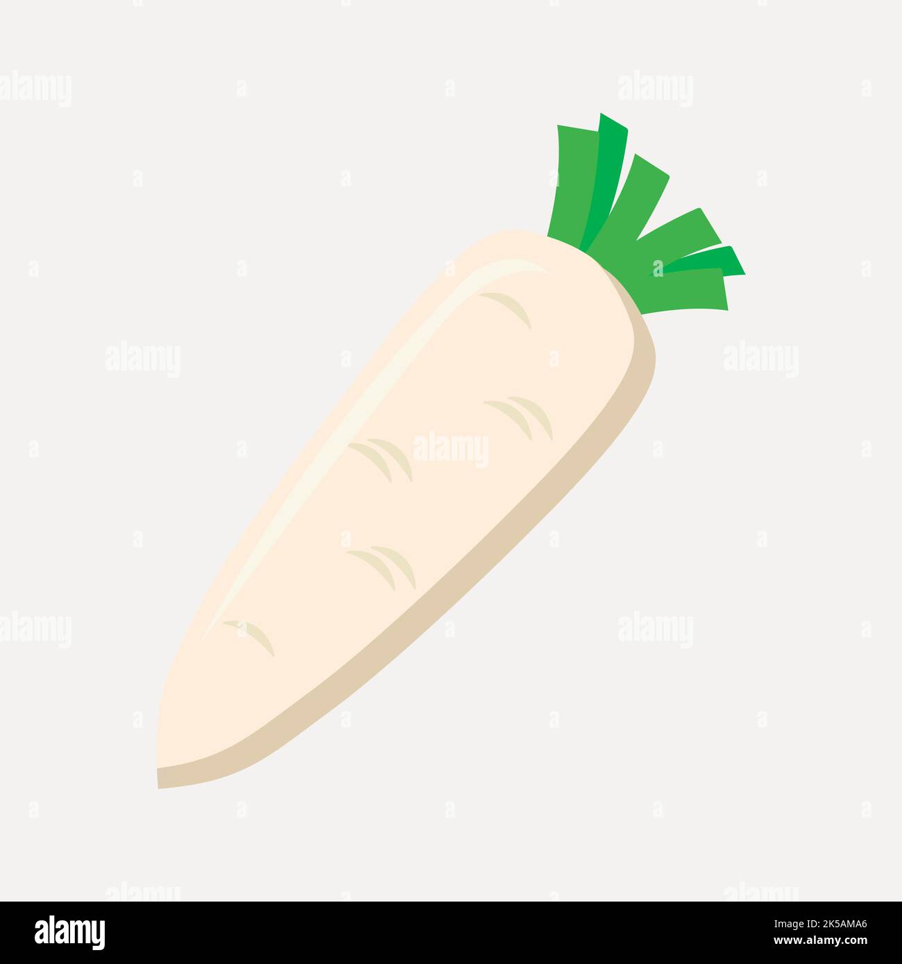 Daikon collage element, cute illustration vector Stock Vector Image ...
