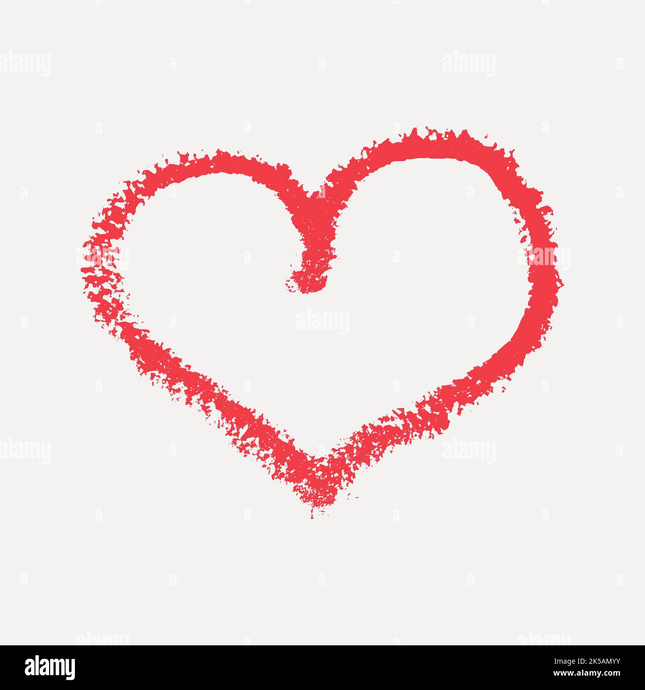 Red heart crayon Stock Vector Images - Alamy