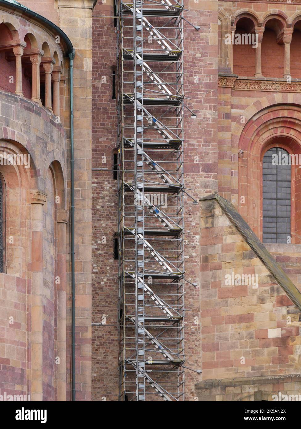 A brick building with fire exit stairs Stock Photo - Alamy
