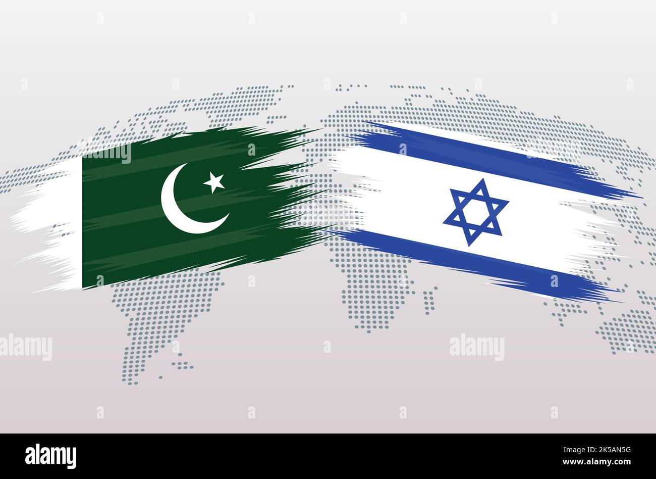 Pakistan VS Israel flags. Islamic Republic of Pakistan VS Israel ...