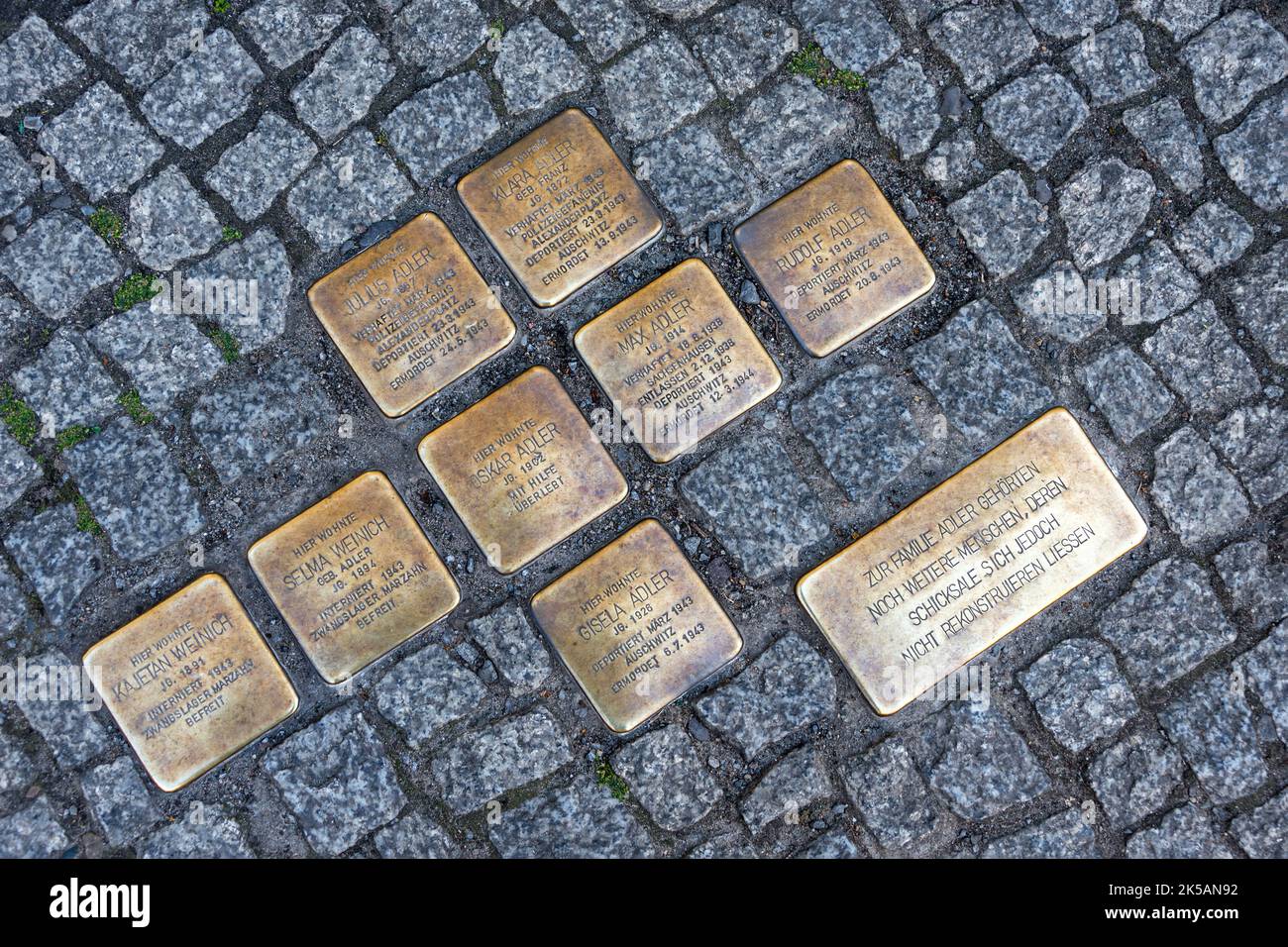 Berlin, Germany - June 23, 2022: Stolpersteins, or Stumbling Blocks ...