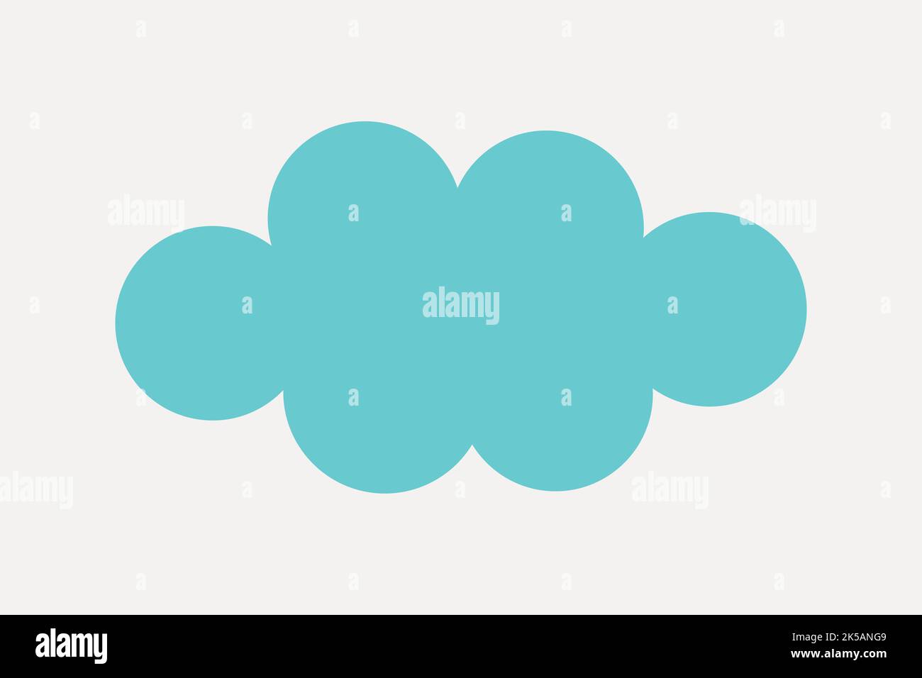 Blue cloud collage element, cute illustration vector Stock Vector Image ...