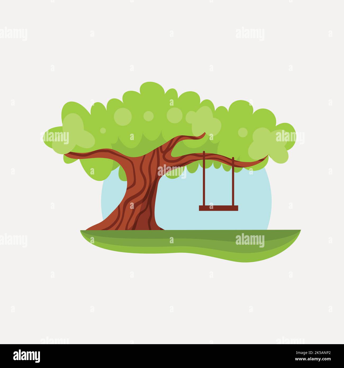 Tree swing collage element, cute illustration vector Stock Vector Image ...