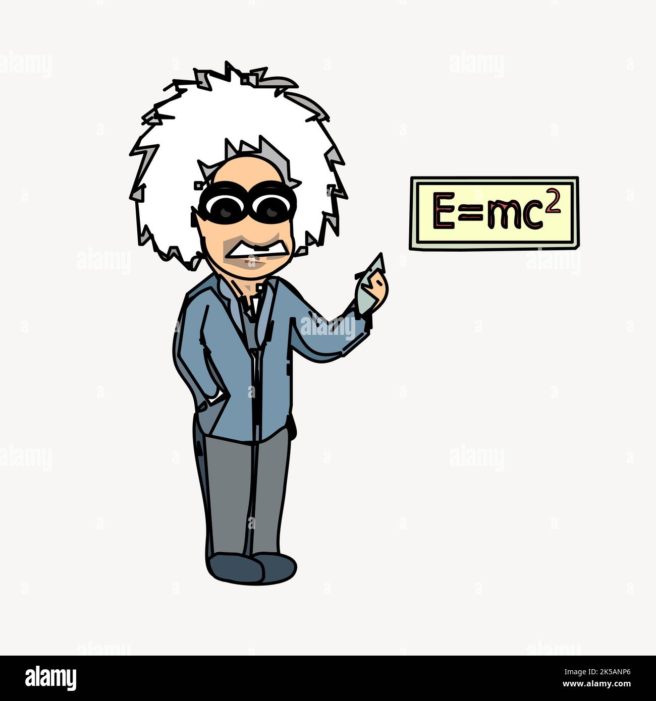 Einstein collage element, scientist illustration vector Stock Vector ...