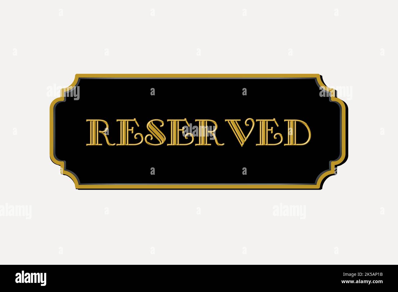 Reserved sign collage element, cute illustration vector Stock Vector ...