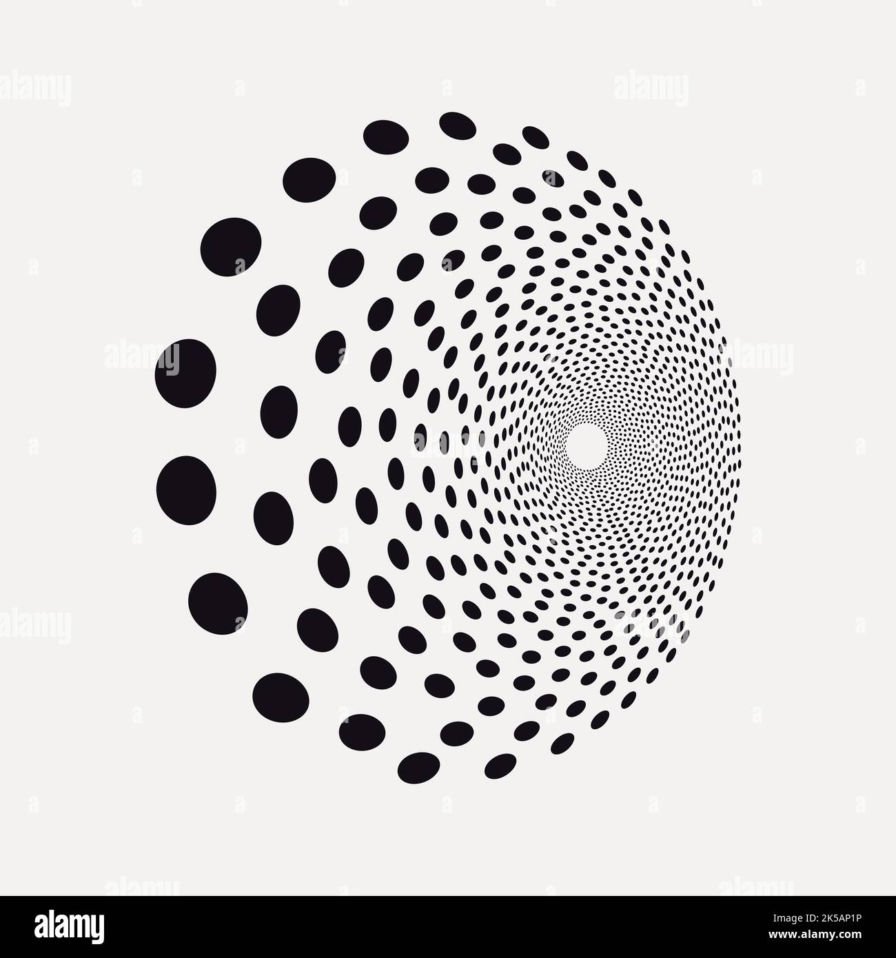 Abstract dots drawing, black and white illustration vector Stock Vector ...