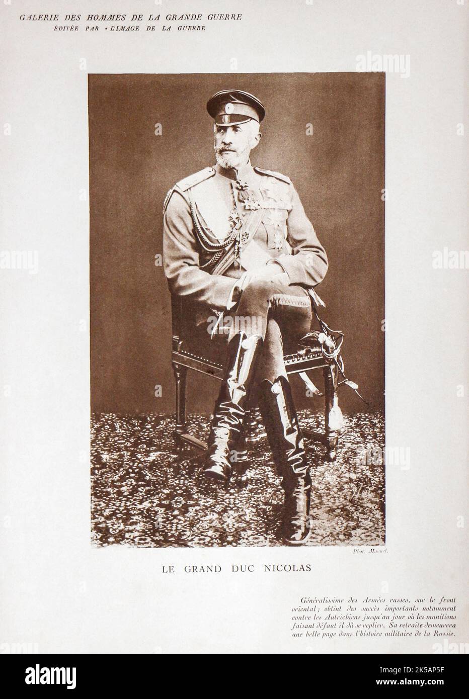 WW1 : Grand Duke NICOLAS - Illustration by French photographer Henri ...