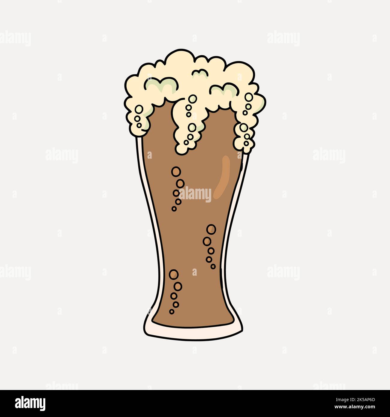 Beer glass collage element, cute illustration vector Stock Vector Image ...