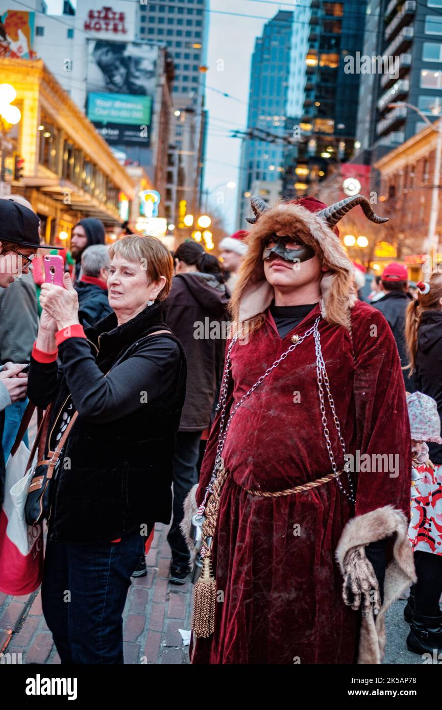 A masquerade ball on the street in Seattle, USA Stock Photo - Alamy