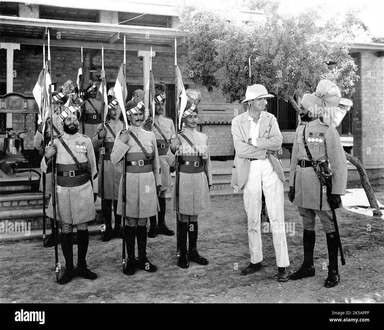 Photograph taken in 1930 of ERNEST B. SCHOEDSACK with Hodson's Horse (Bengal Lancer regiment ...