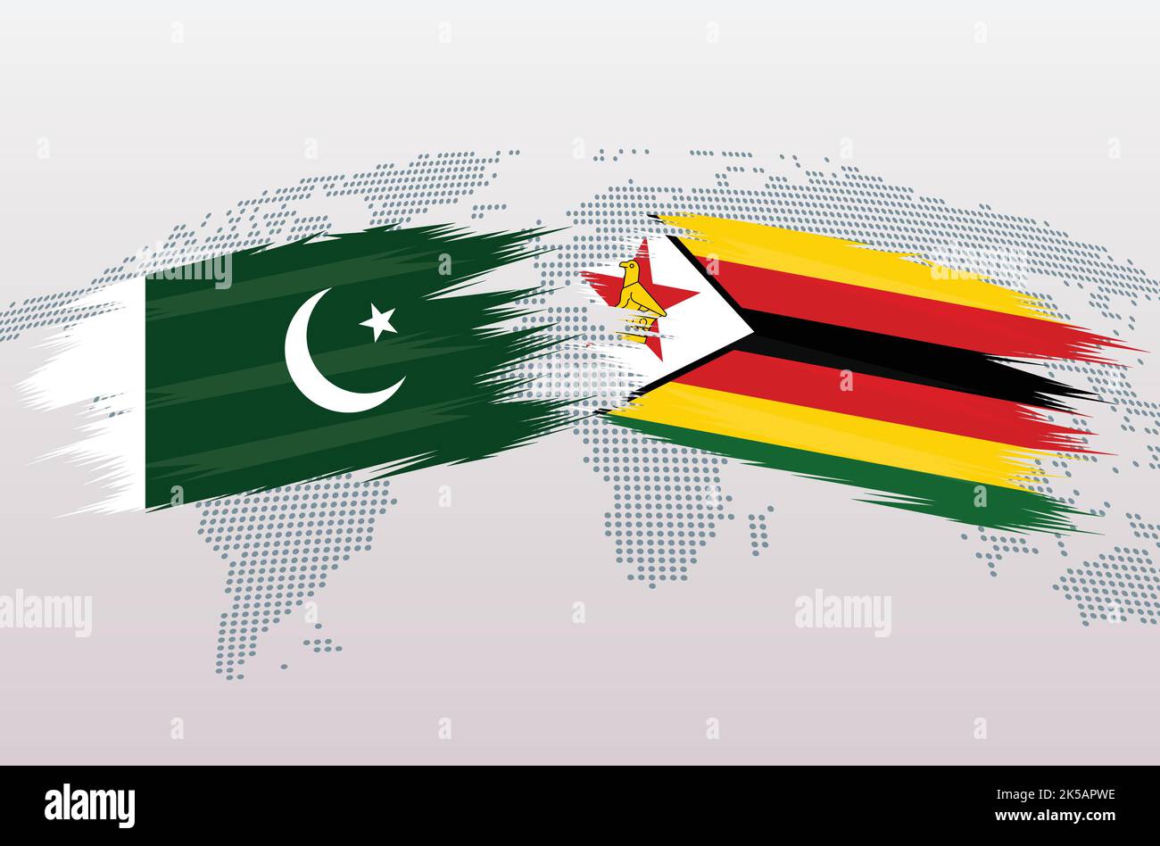 Zimbabwe country on world Stock Vector Images - Alamy