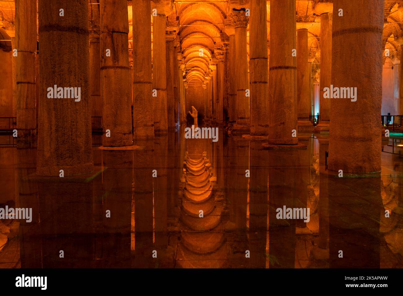 Yerebatan Sarayi-Basilica Cistern is one of favorite tourist attraction ...