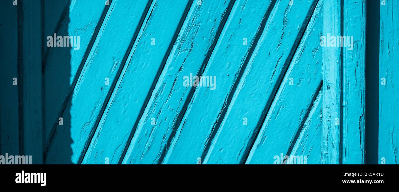 Old cyan wooden door closeup details wide shot Stock Photo - Alamy