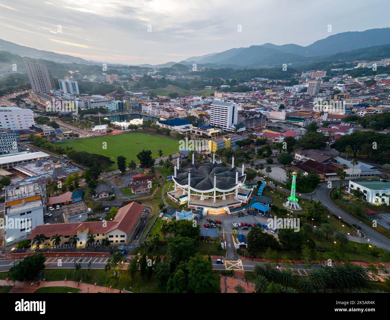 Aerial view beautiful mosque during hi-res stock photography and images ...