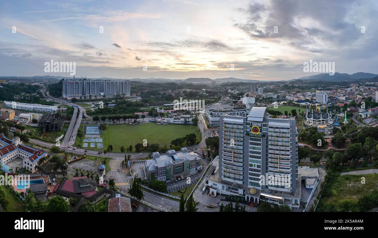 Aerial view of Seremban town, the capital city of the state of Negeri ...