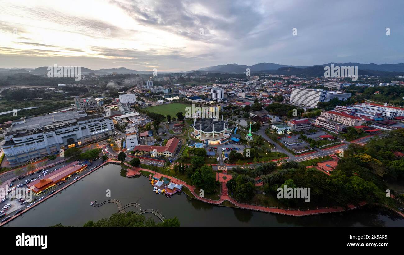Aerial view of Seremban town, the capital city of the state of Negeri ...