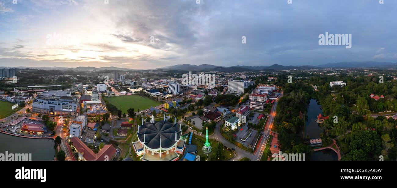 Aerial view of Seremban town, the capital city of the state of Negeri ...