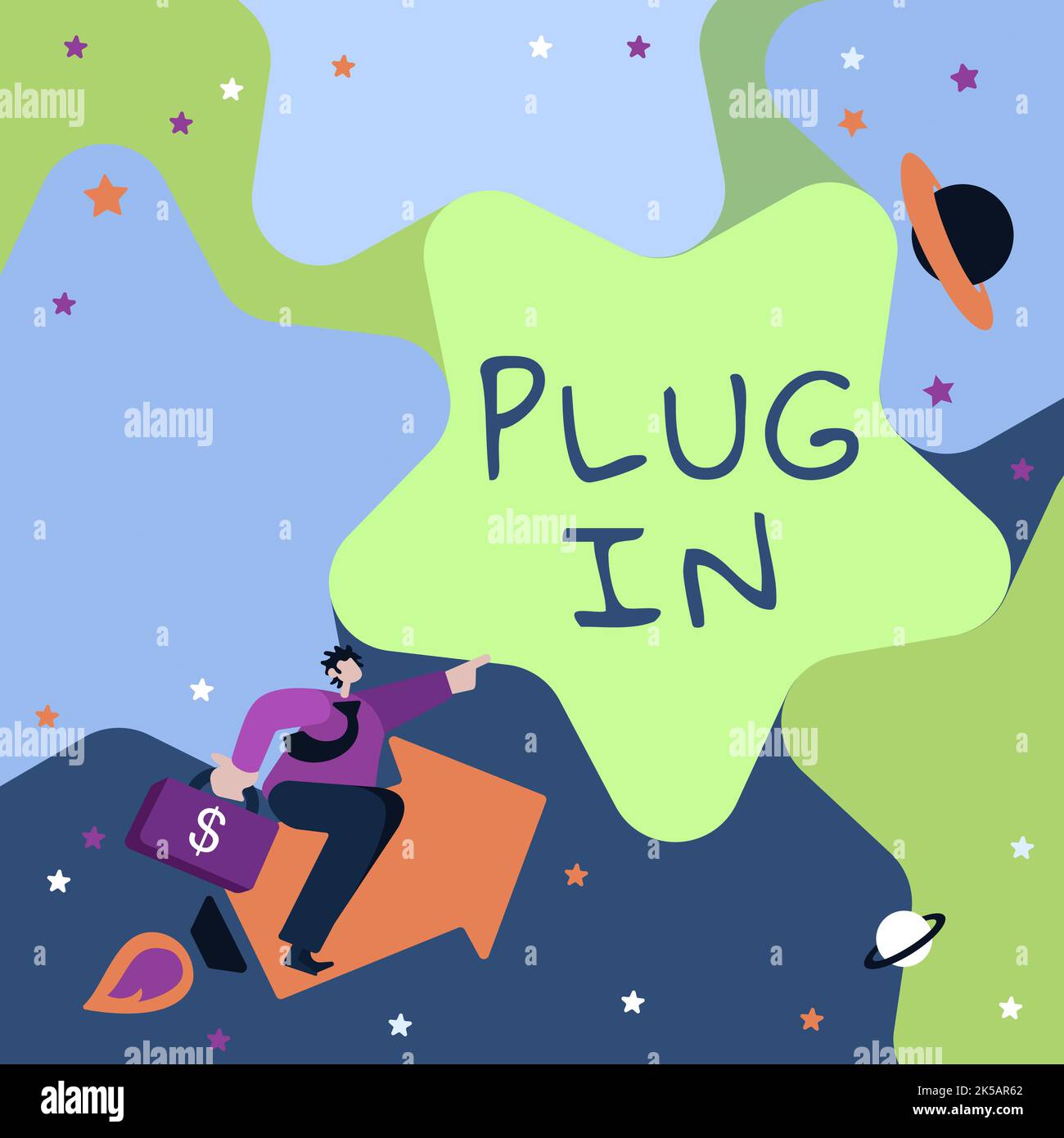 Conceptual display Plug In. Internet Concept putting device into ...