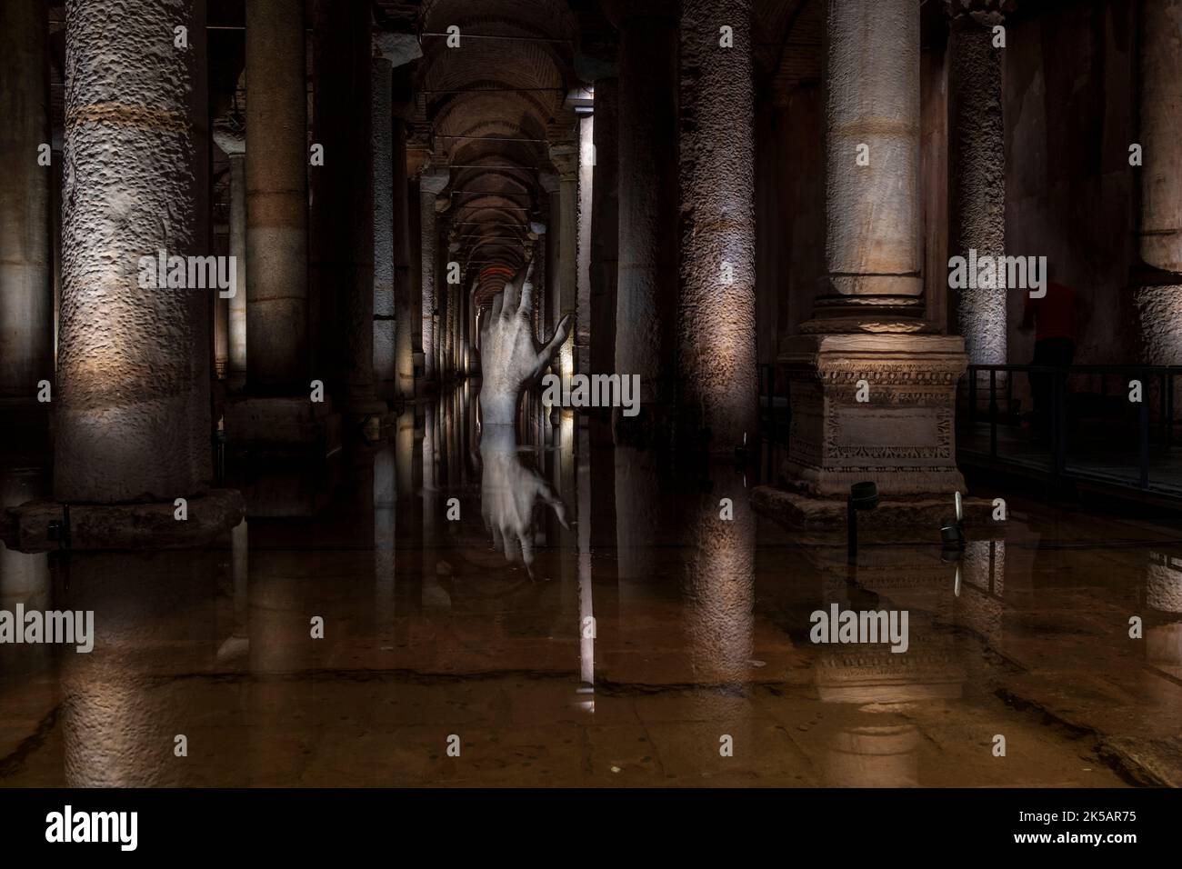 Yerebatan Sarayi-Basilica Cistern is one of favorite tourist attraction ...