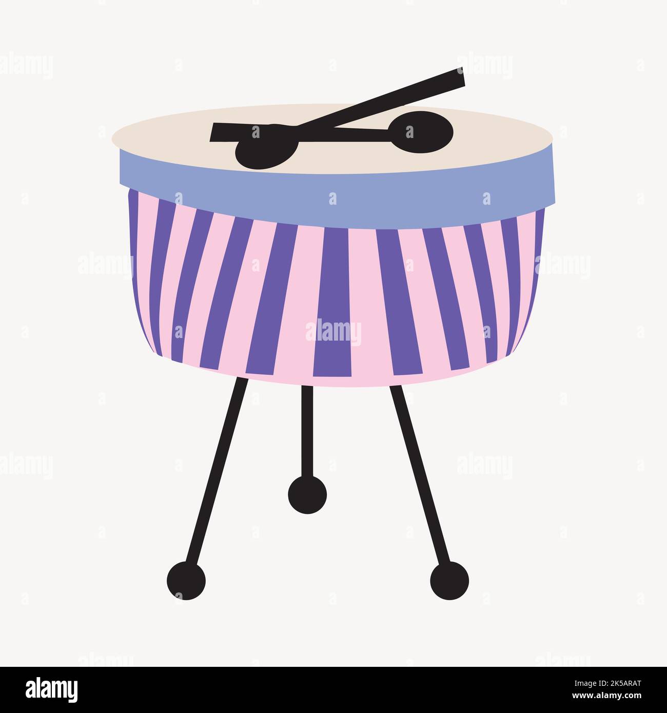 Drum collage element, cute illustration vector Stock Vector Image & Art ...
