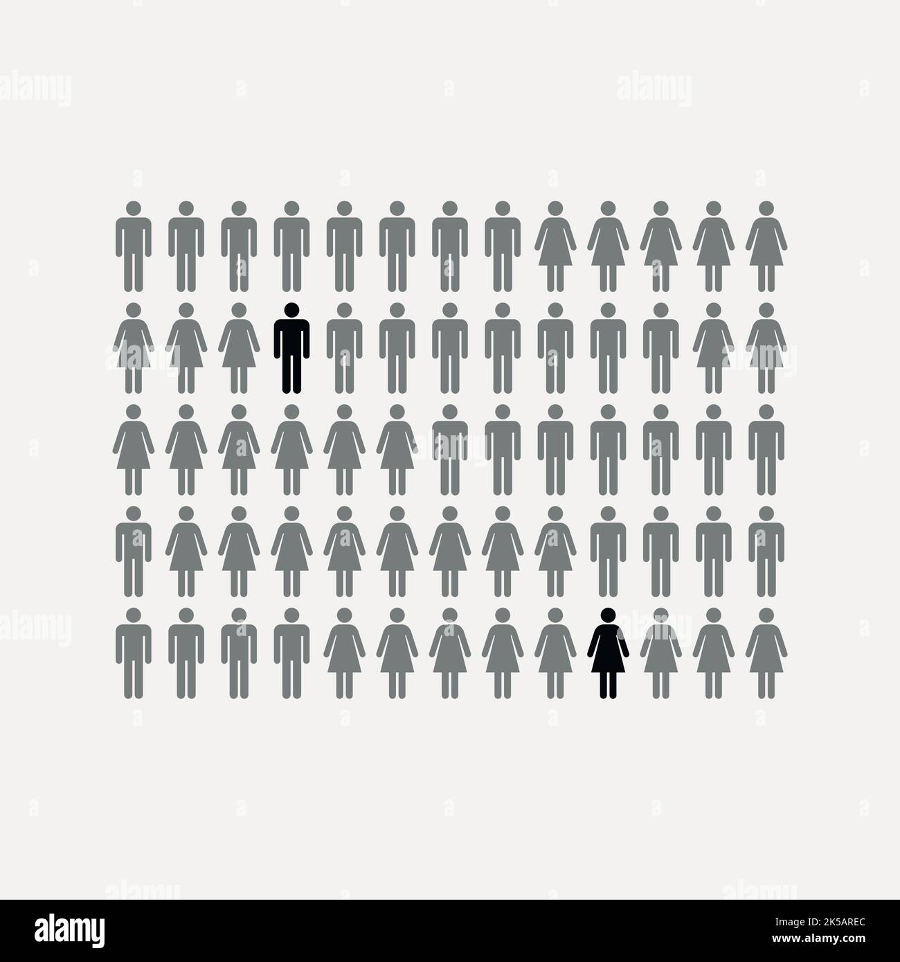 People infographic drawing, black and white illustration vector Stock ...
