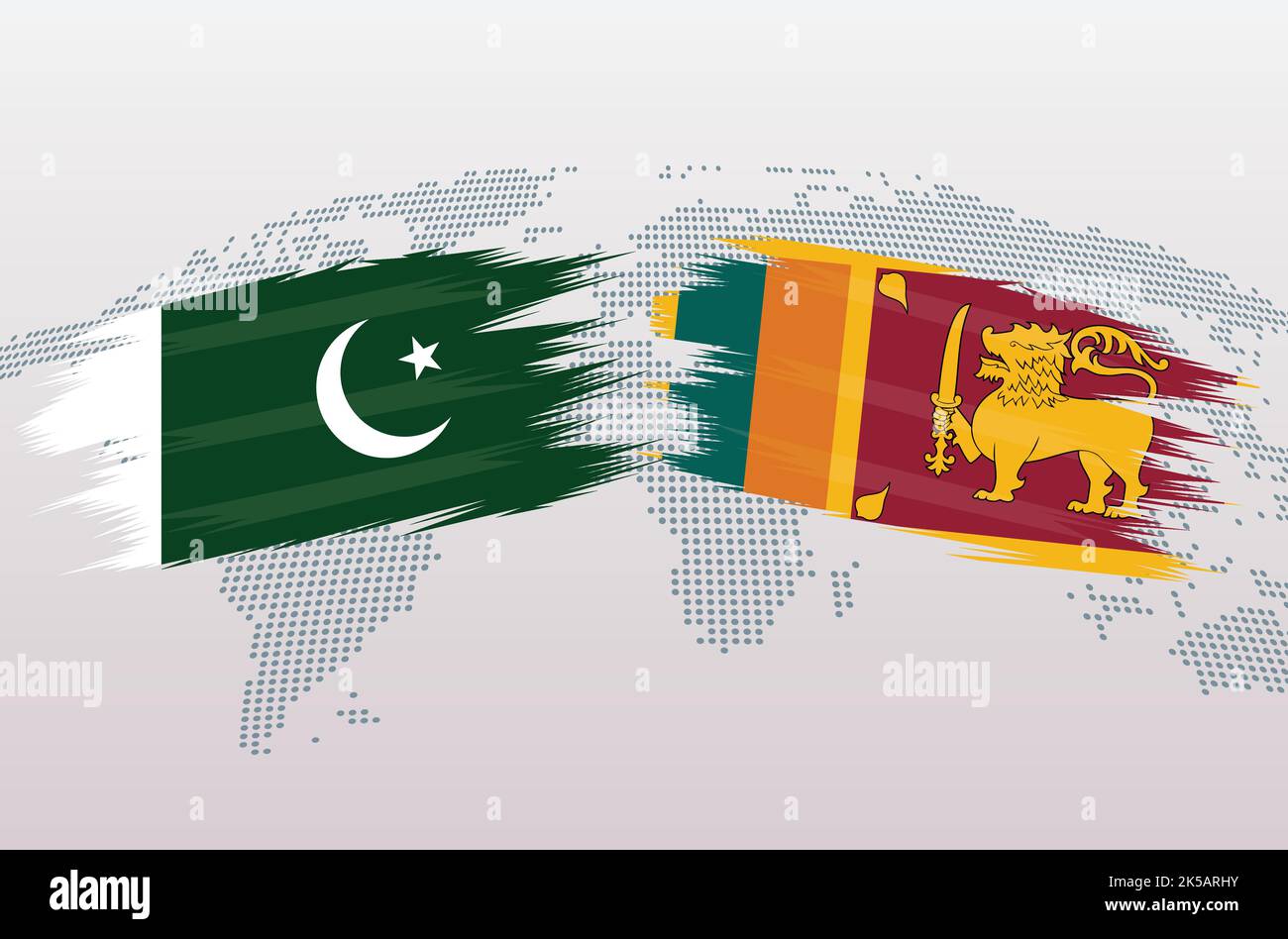 Pakistan VS Sri Lanka flags. Islamic Republic of Pakistan VS Sri Lanka ...