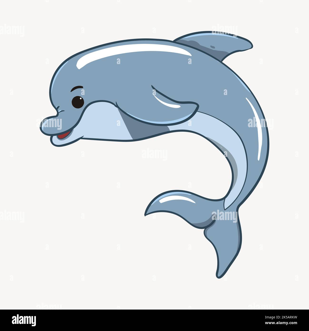 Dolphin collage element, cute illustration vector Stock Vector Image ...