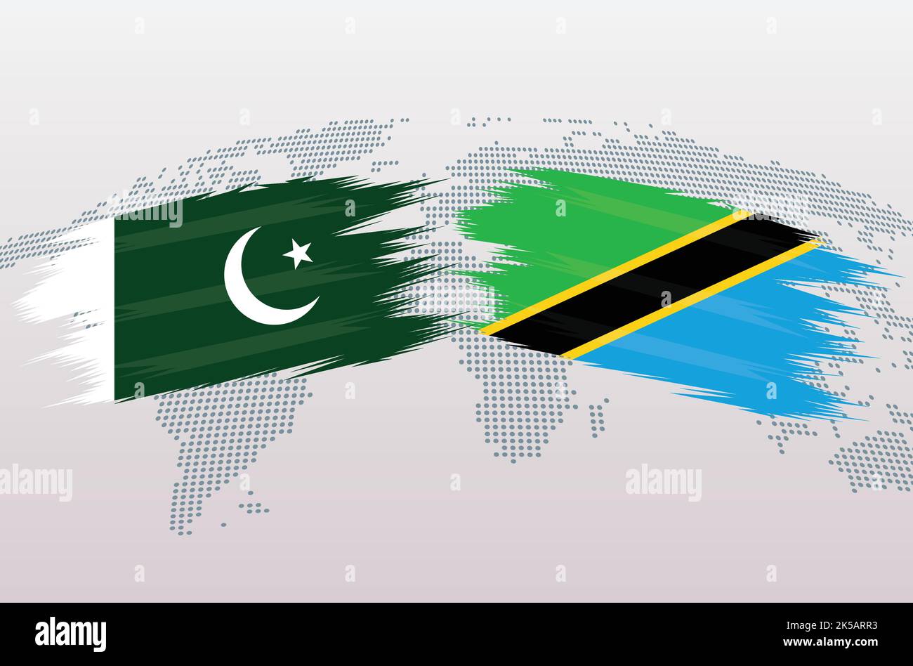 Tanzania map flag on Stock Vector Images - Alamy