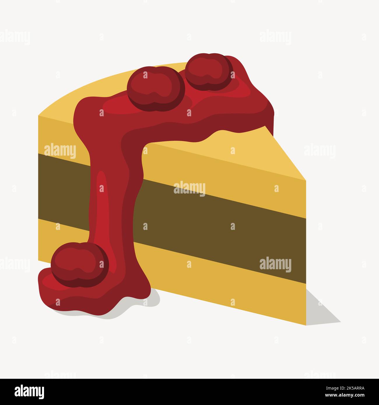 Strawberry cheesecake collage element, cute illustration vector Stock ...