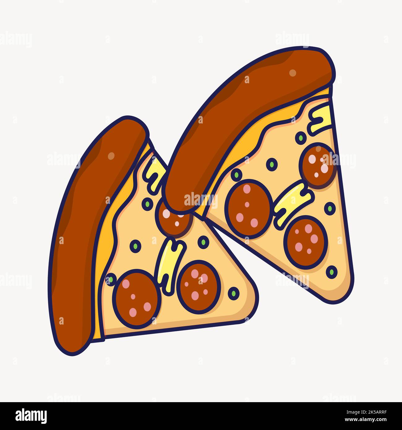 Pizza collage element, cute illustration vector Stock Vector Image ...