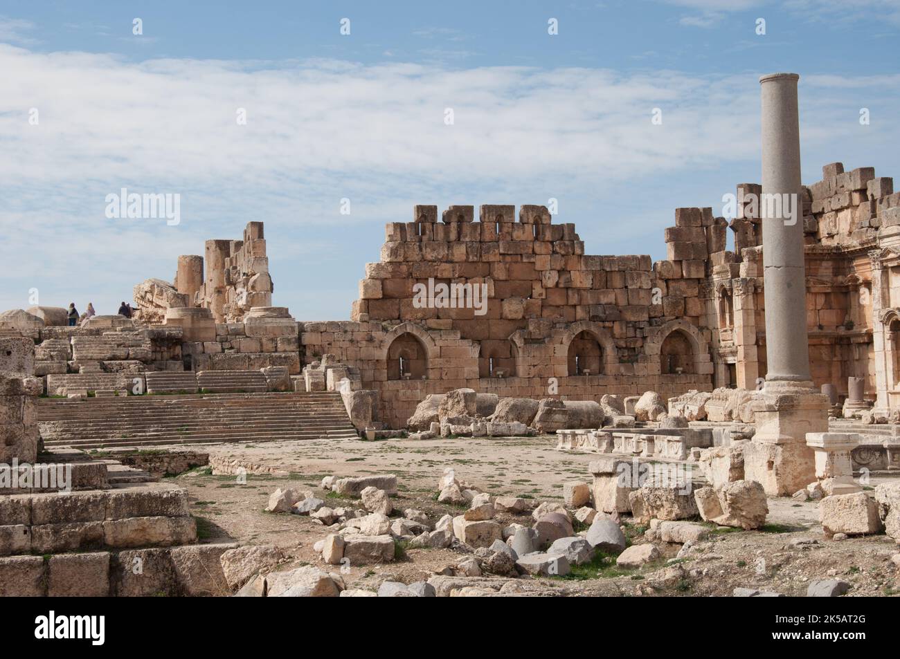 The Grand Court, Heliopolis, Roman Remains, Baalbek, Lebanon, Middle ...