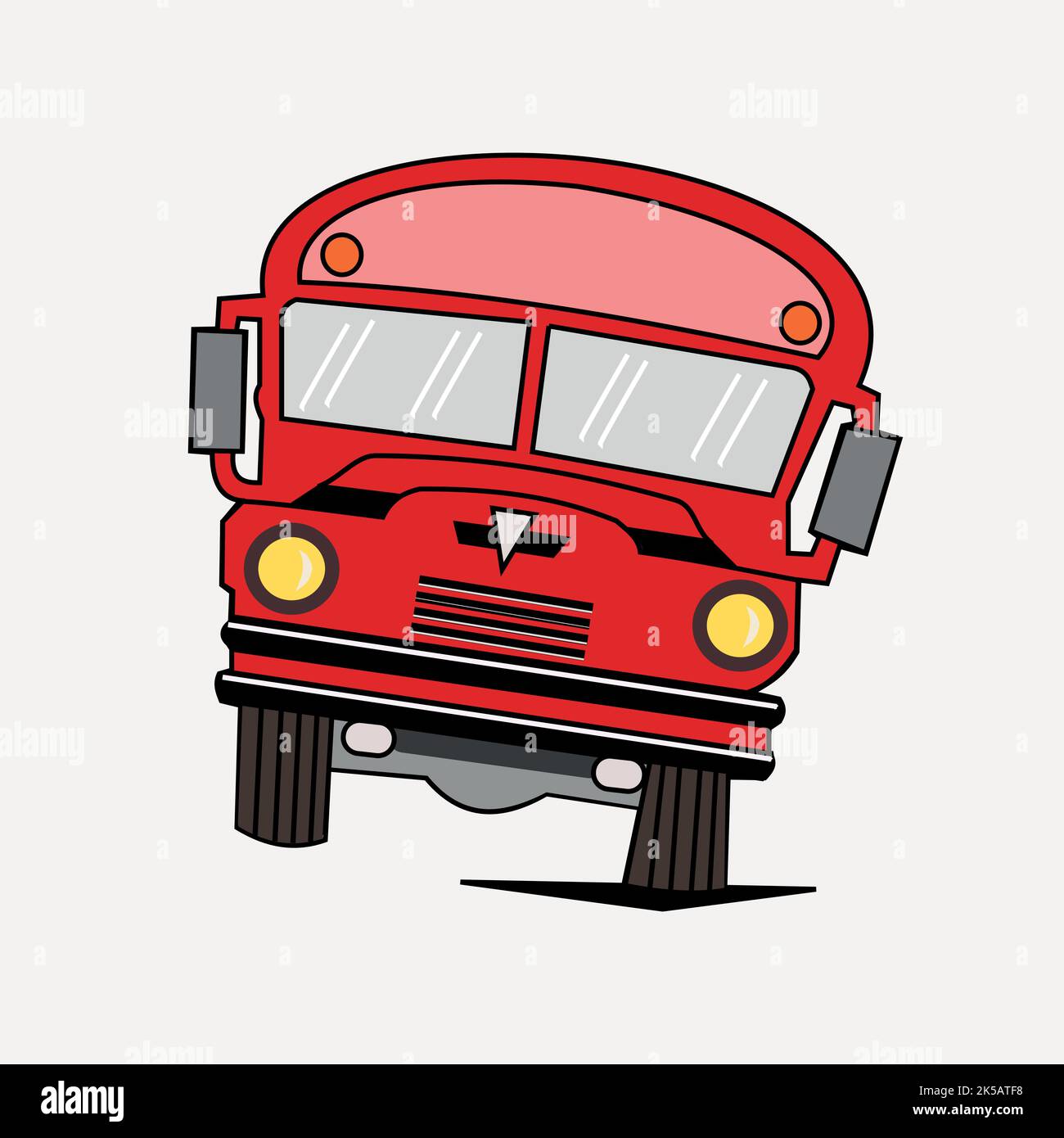 Bus front view collage element, cute illustration vector Stock Vector ...