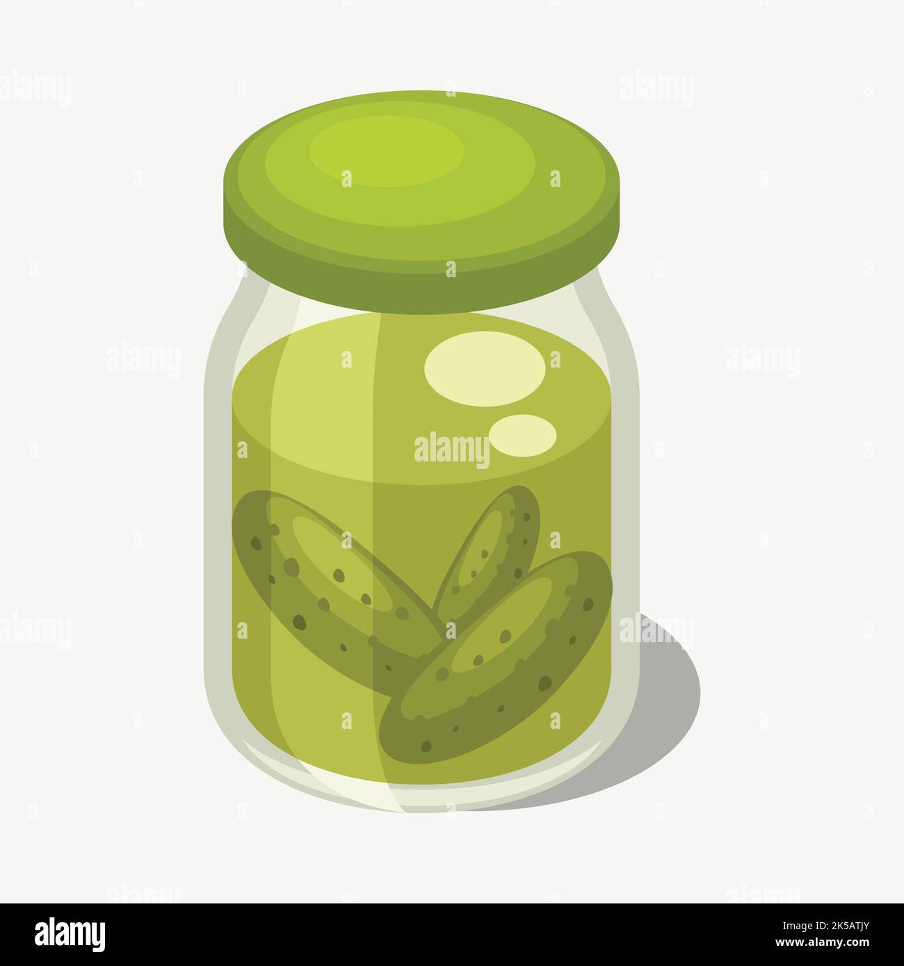 Pickle jar collage element, food illustration vector Stock Vector Image ...