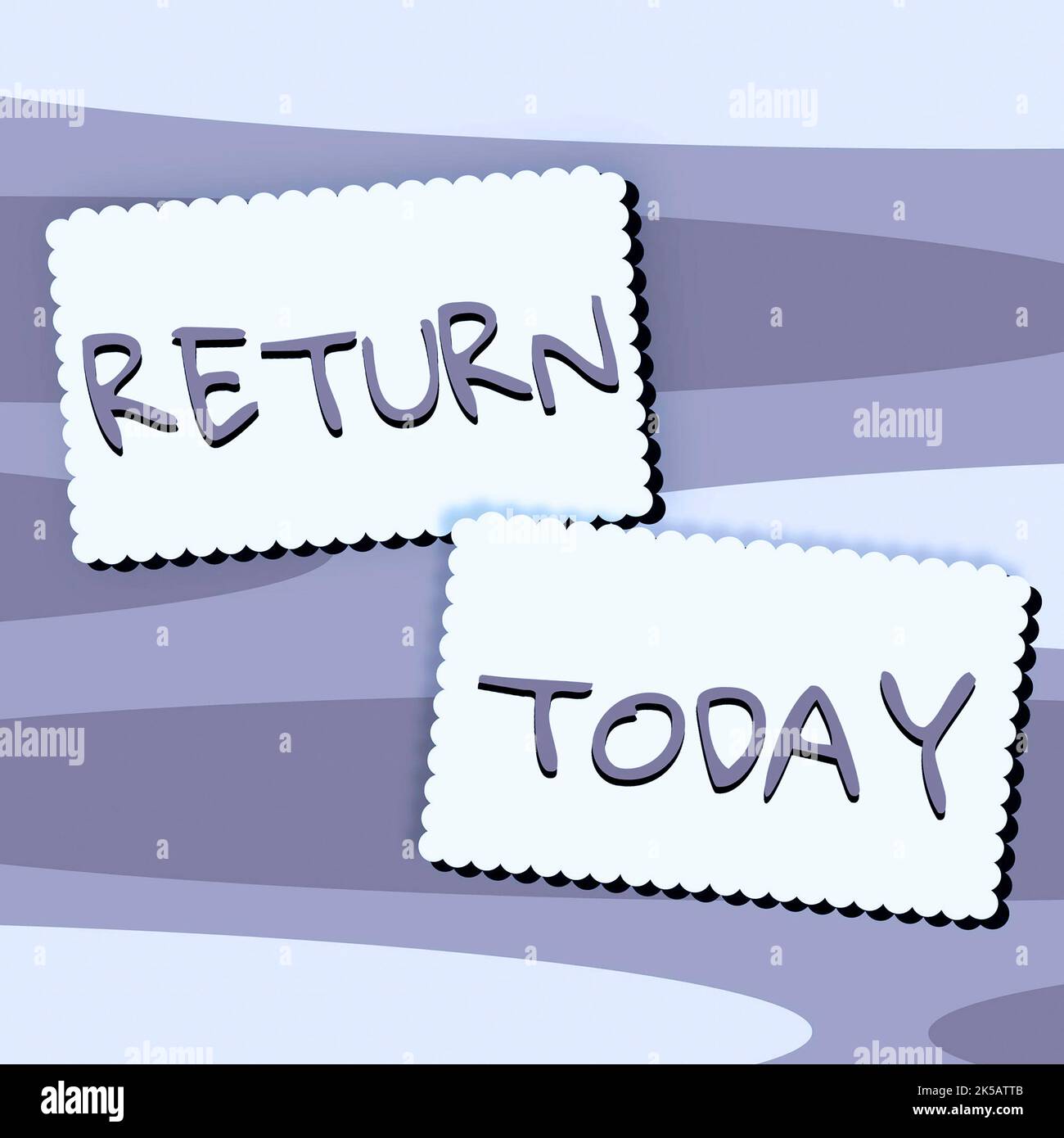 Text showing inspiration Return. Conceptual photo the act of coming or ...