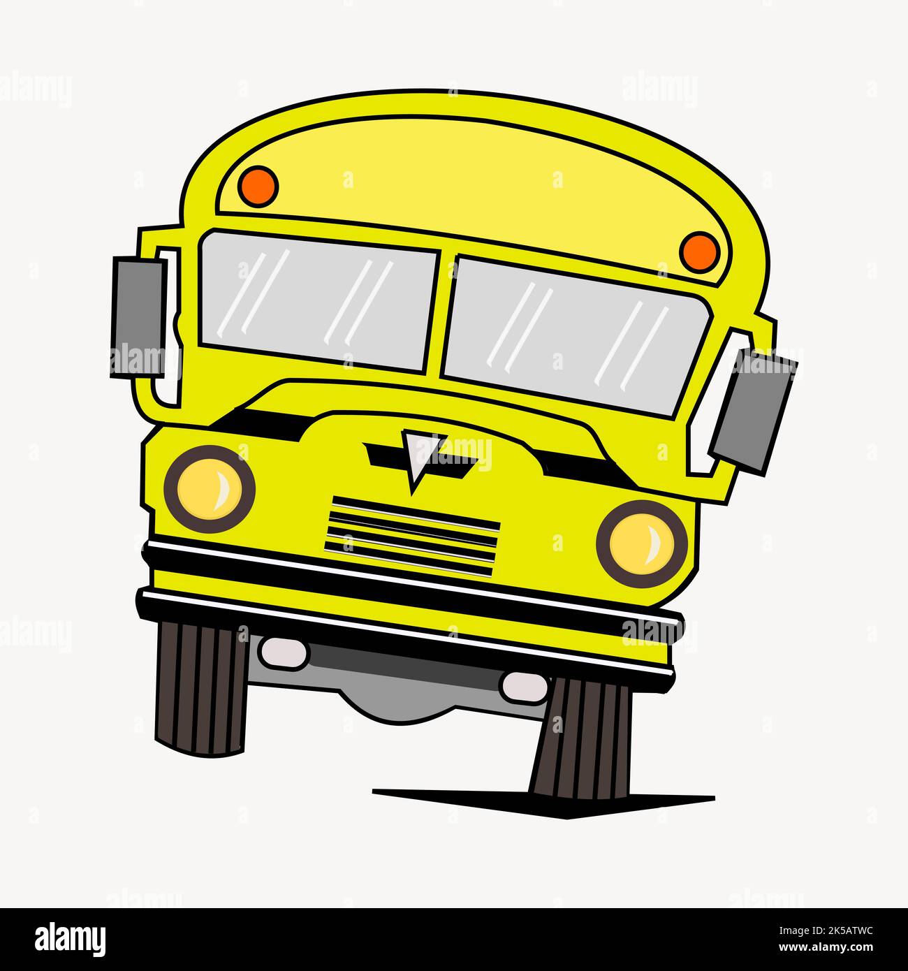 School bus collage element, cute illustration vector Stock Vector Image ...