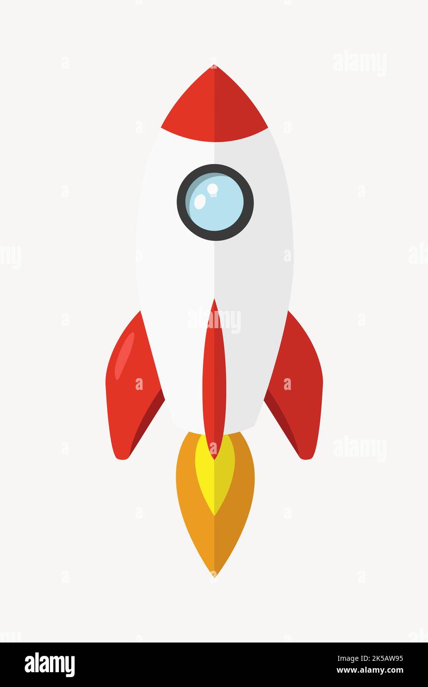 Rocket collage element, cute illustration vector Stock Vector Image ...