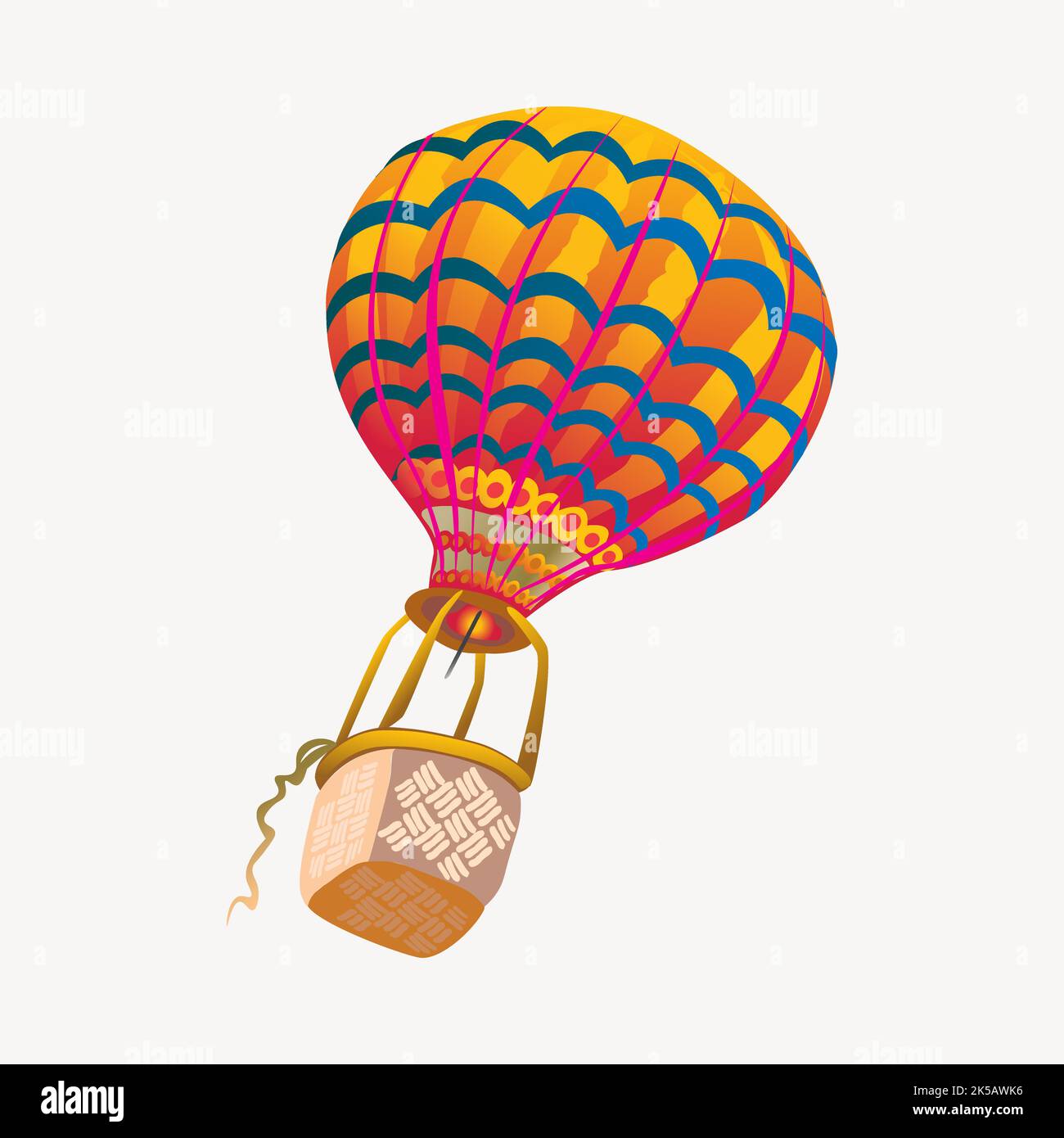 Air balloon collage element, cute illustration vector Stock Vector ...