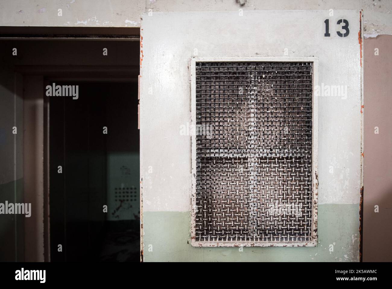 A front view of a door of the Alcatraz prison Stock Photo - Alamy