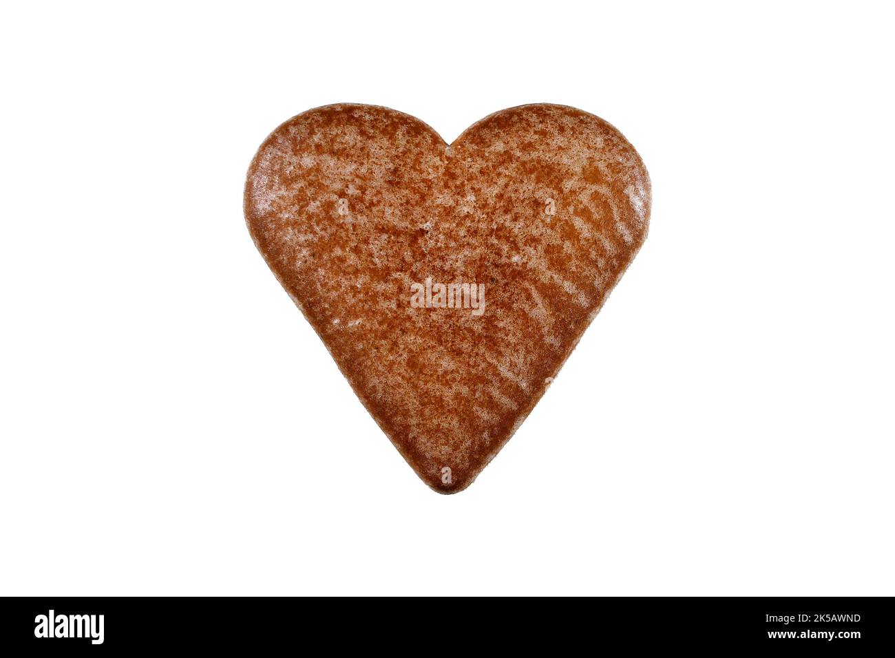 Gingerbread heart on white background Stock Photo - Alamy