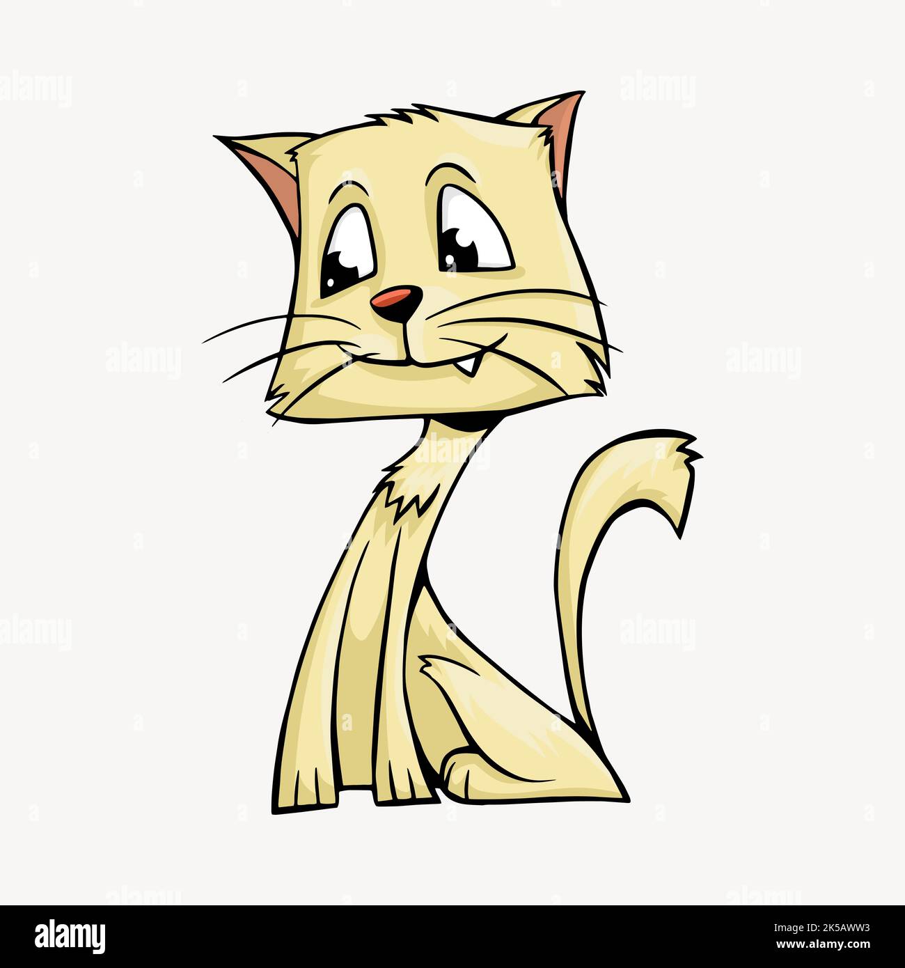 Cat cartoon collage element, cute illustration vector Stock Vector ...