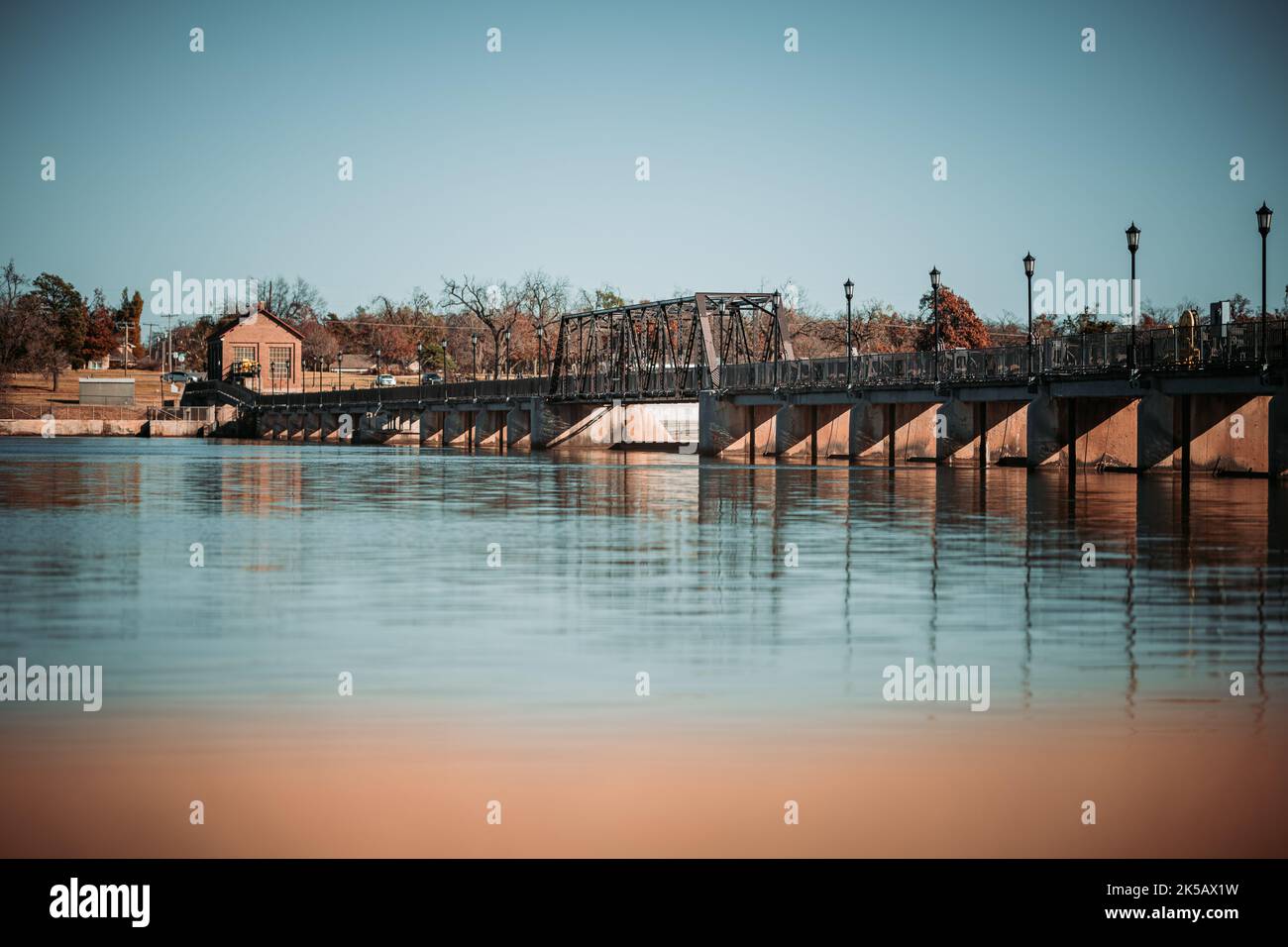 The Overholser Dam on the North Canadian River in Oklahoma Stock Photo ...