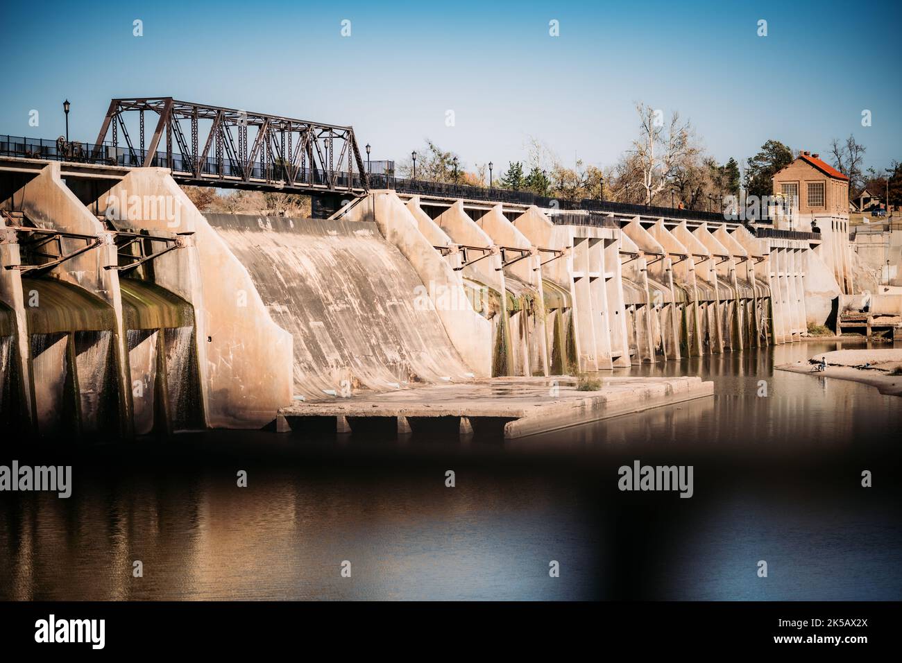 The Overholser Dam on the North Canadian River in Oklahoma Stock Photo ...