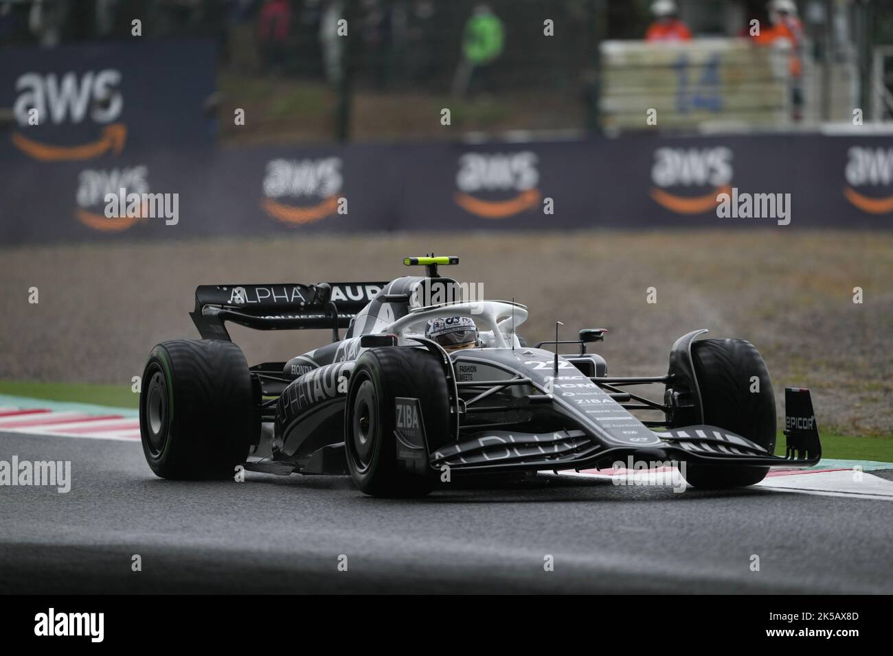 Suzuka, Japan. 7th Oct, 2022. AlphaTauri's Japanese driver Tsunoda Yuki ...