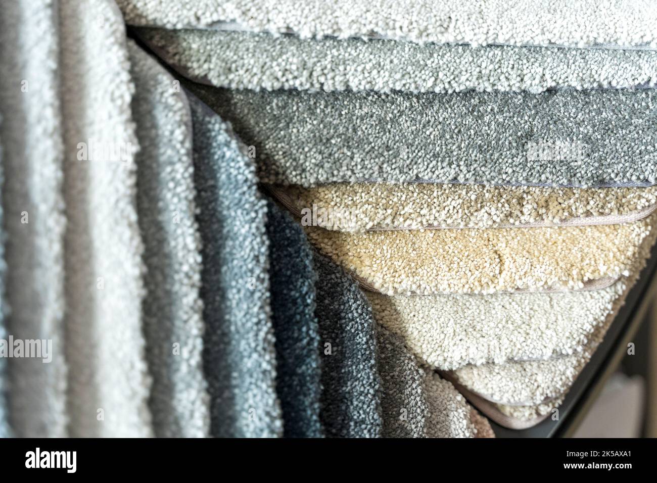 Carpet samples at a high-end flooring showroom Stock Photo - Alamy