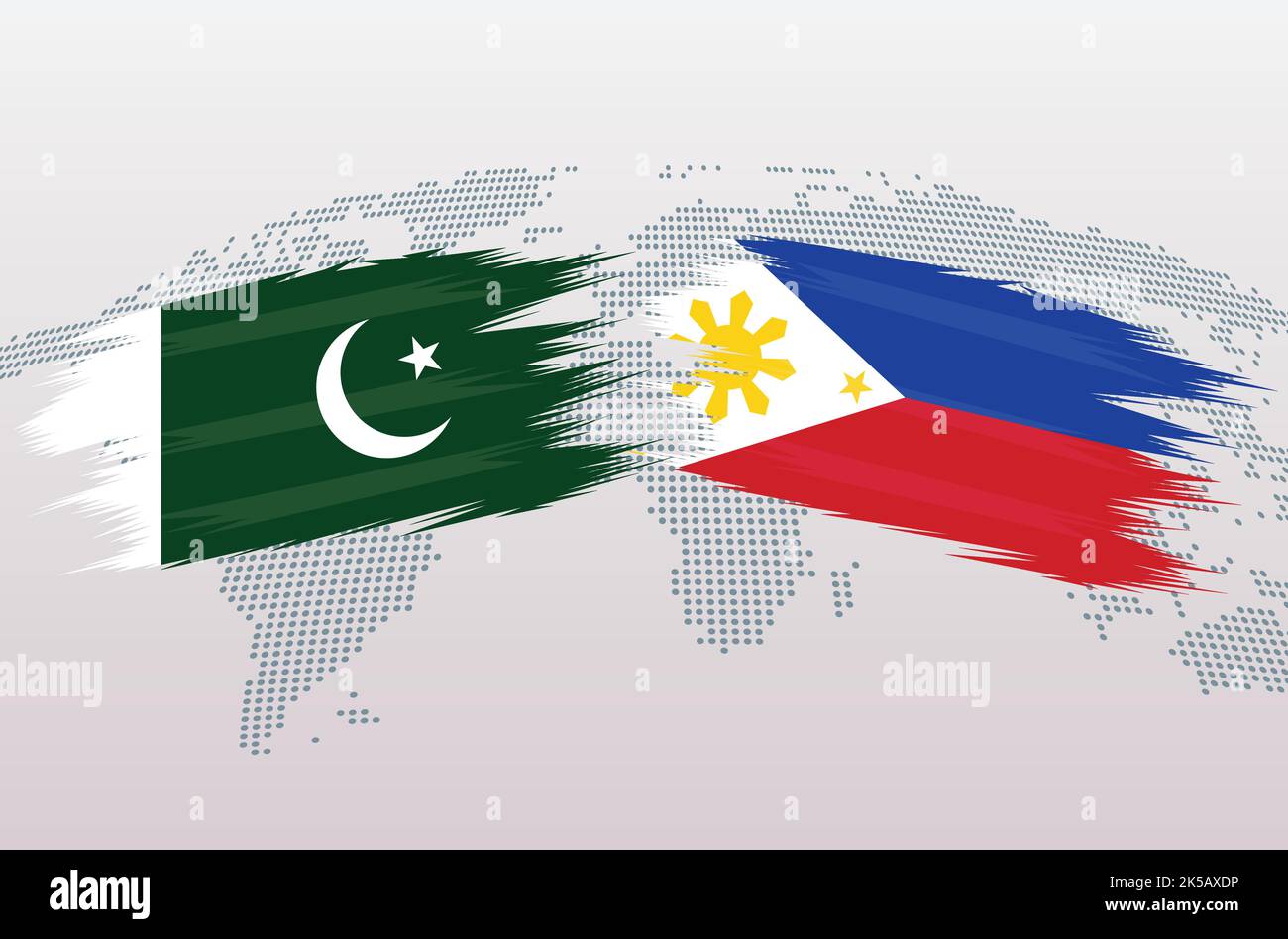 Pakistan VS Philippines flags. Islamic Republic of Pakistan VS ...