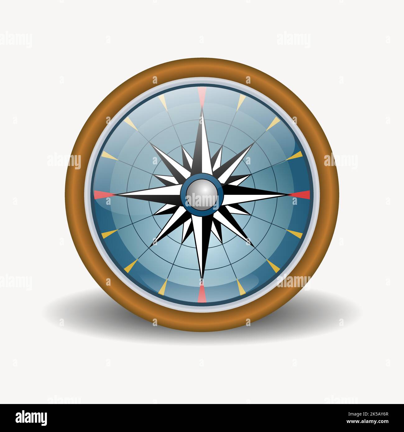 Compass collage element, cute illustration vector Stock Vector Image ...