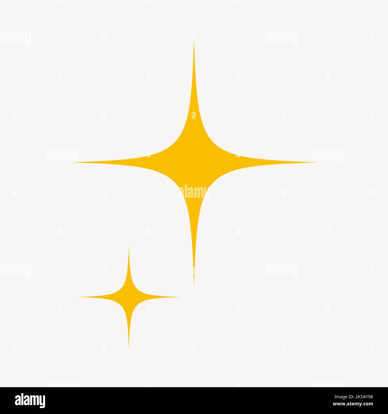 Yellow bling collage element, cute illustration vector Stock Vector ...