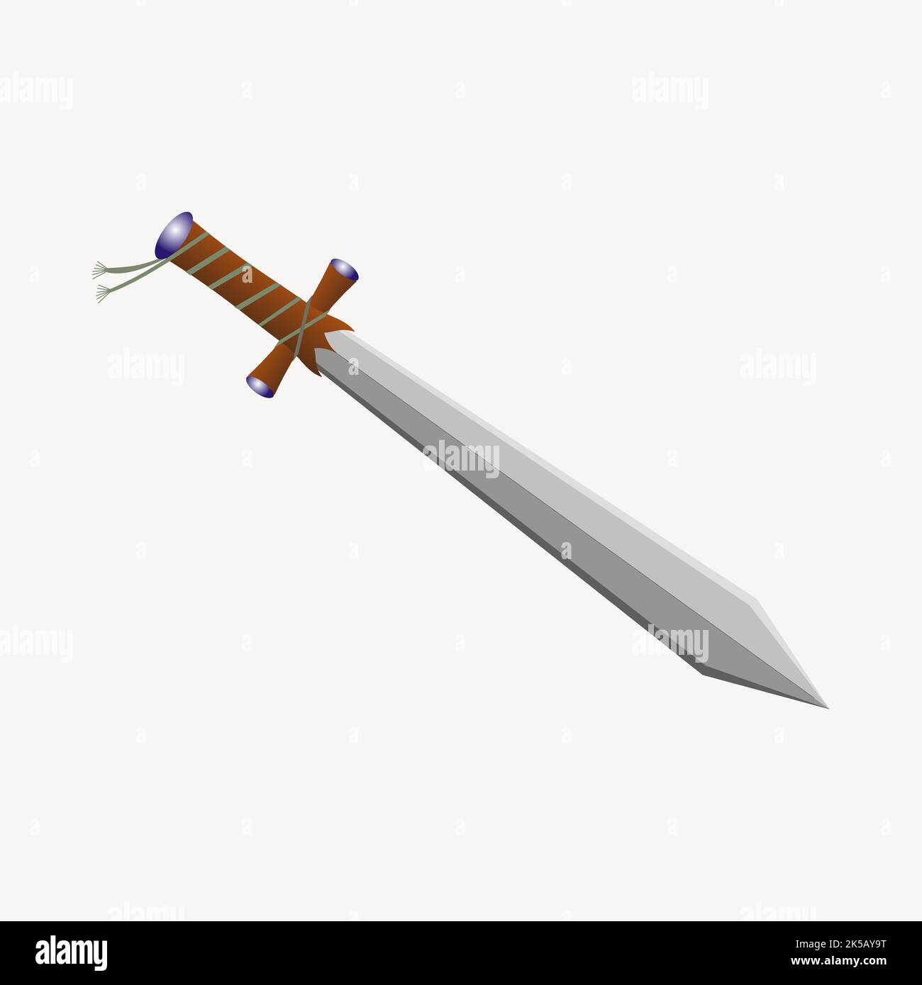 Sword collage element, cute illustration vector Stock Vector Image ...